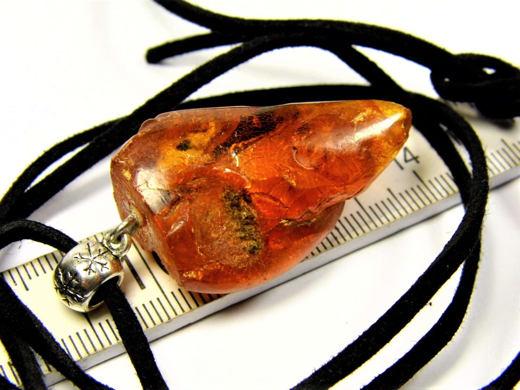 Baltic Amber stone natural genuine polished pendant necklace ...