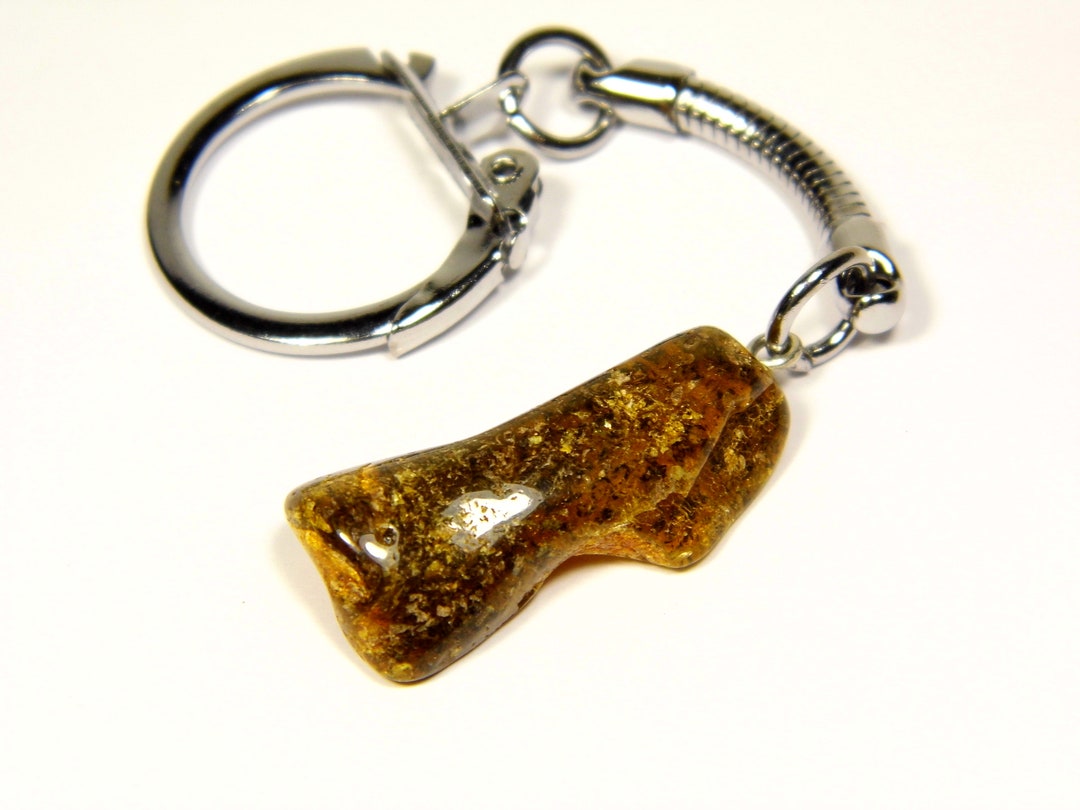 Baltic Amber Keychain Keyring Pendant Charm Souvenir Brown Green ...