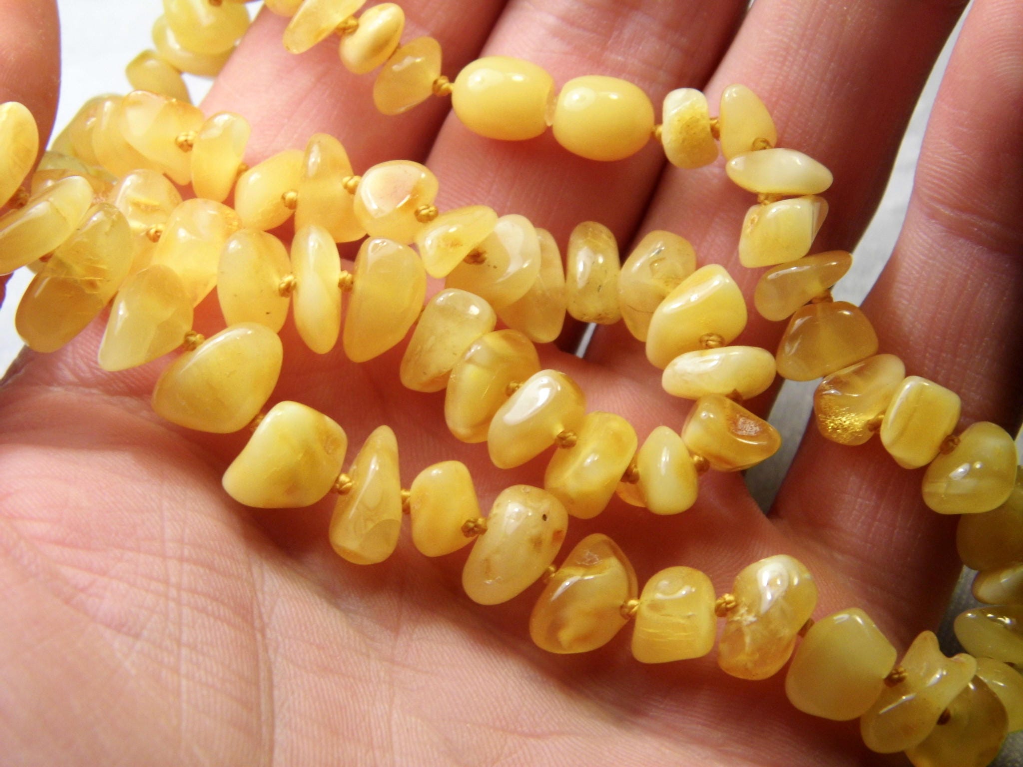 Natural butterscotch egg yolk yellow Baltic Amber genuine stone ...