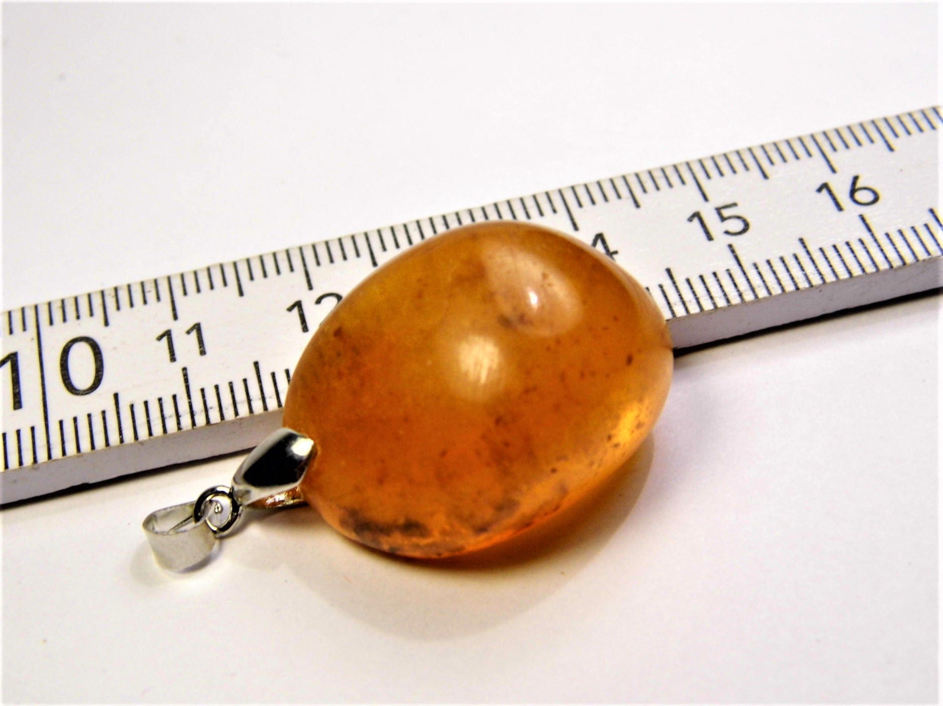 Natural genuine real polished Baltic Amber gemstone pendant honey ...