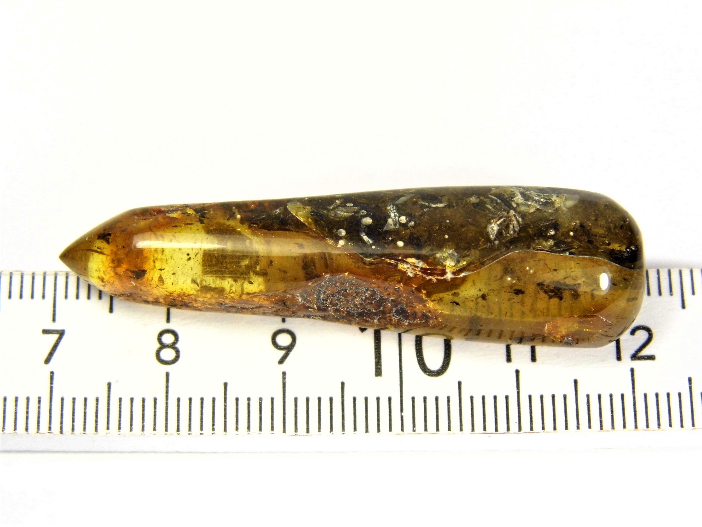 Natural genuine Baltic Amber point 4.5 grams polished honey ...