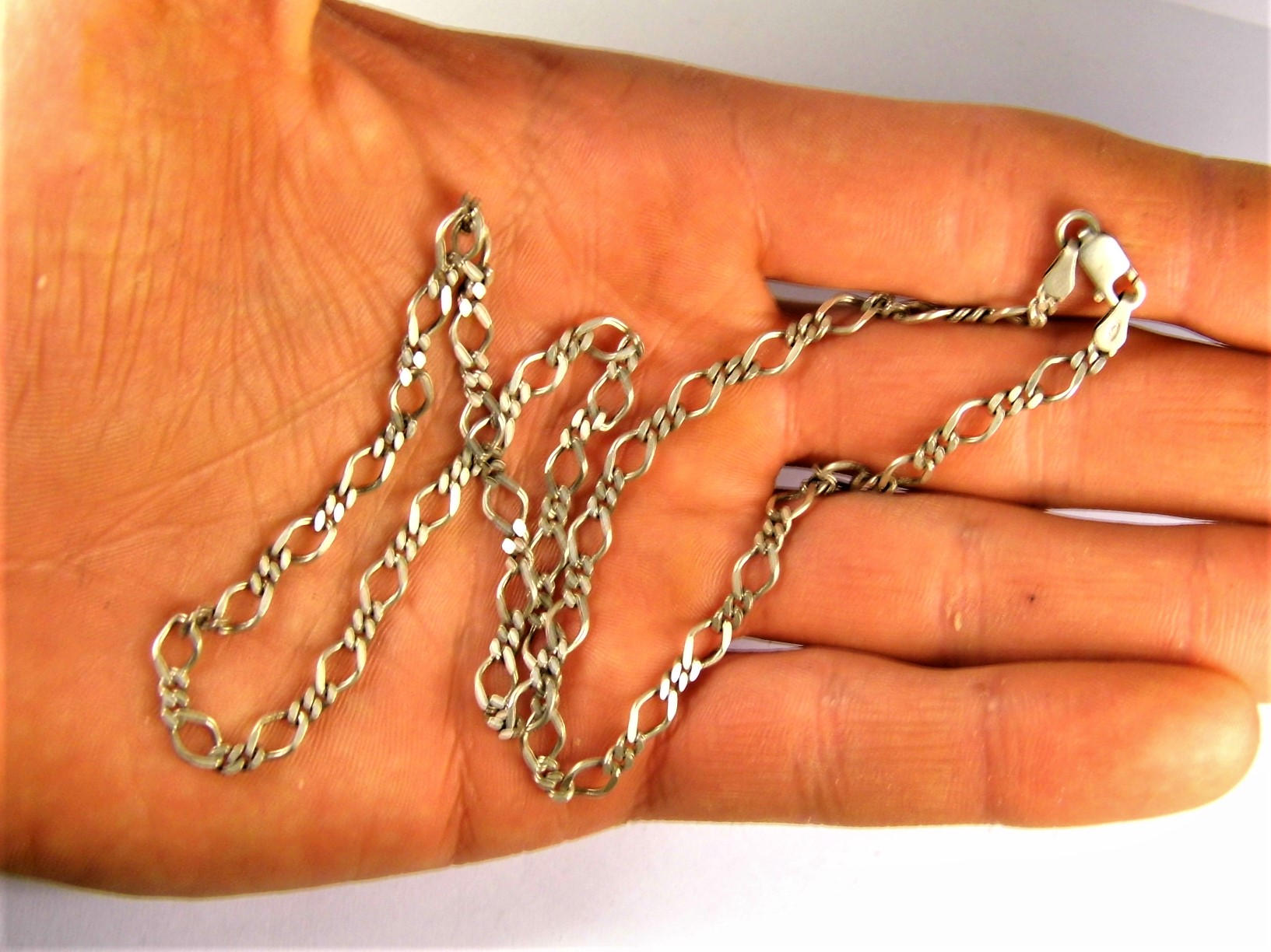 Sterling Silver 925 old vintage retro chain necklace authentic men's ...