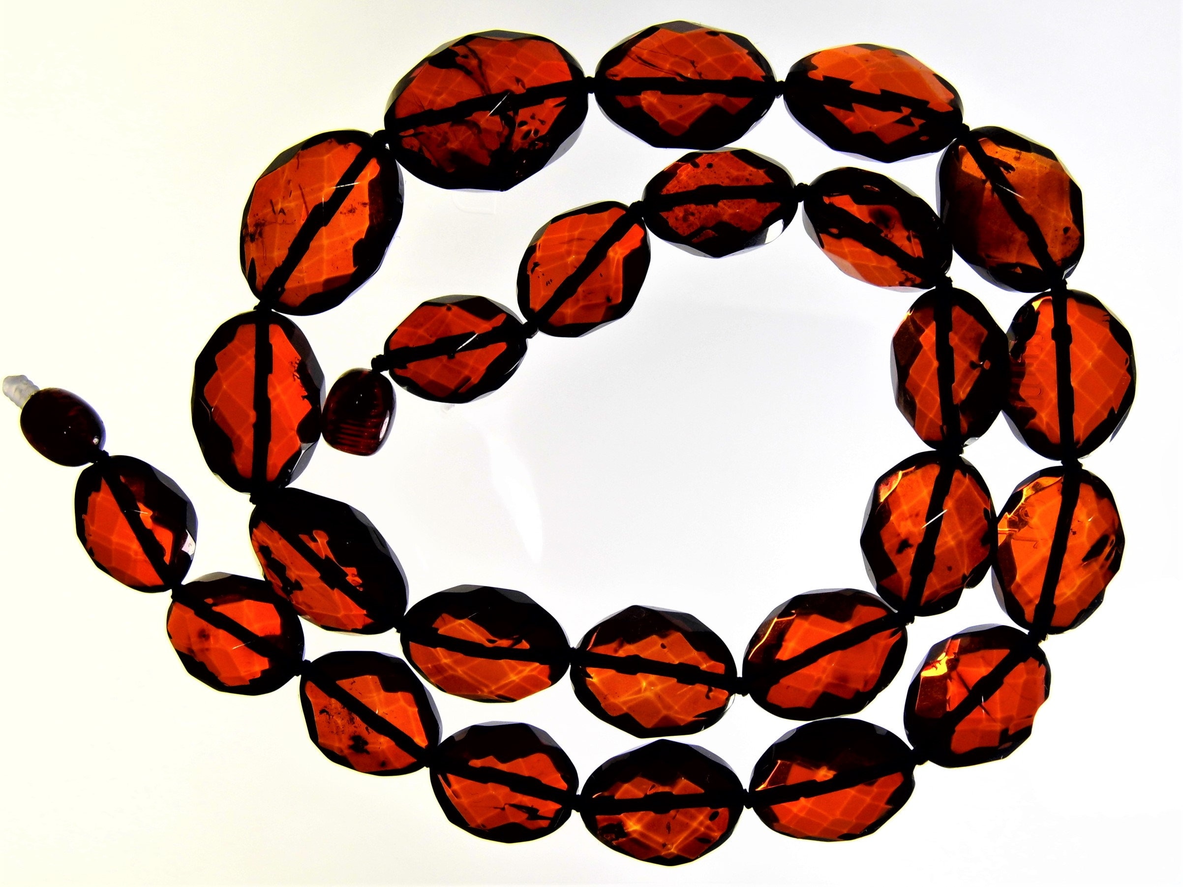 Baltic Amber faceted necklace natural genuine 23 grams dark cherry ... Baltic Amber faceted necklace natural genuine 23 grams dark cherry ...