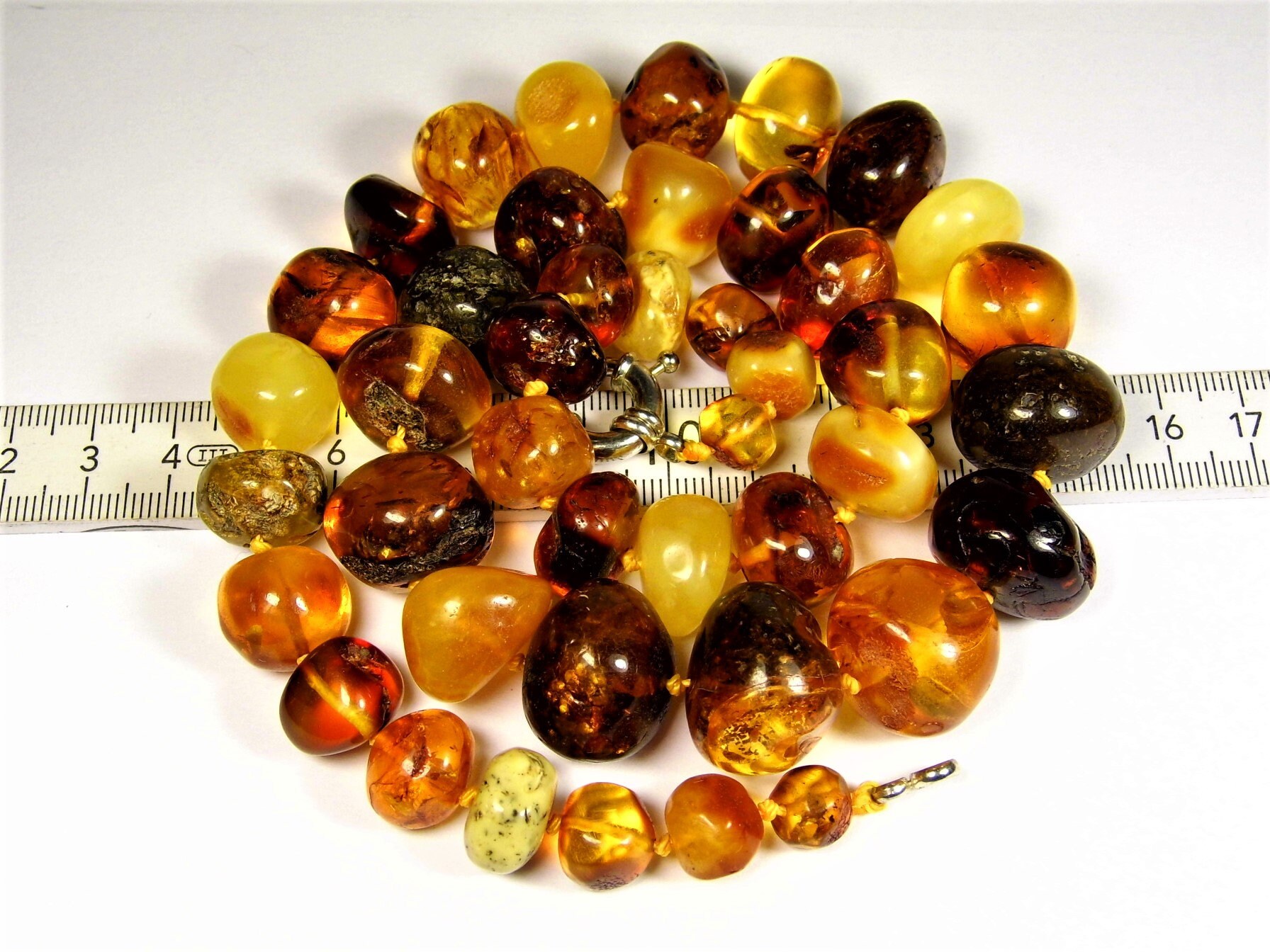 Natural multi-color Baltic Amber genuine gemstone necklace authentic ...