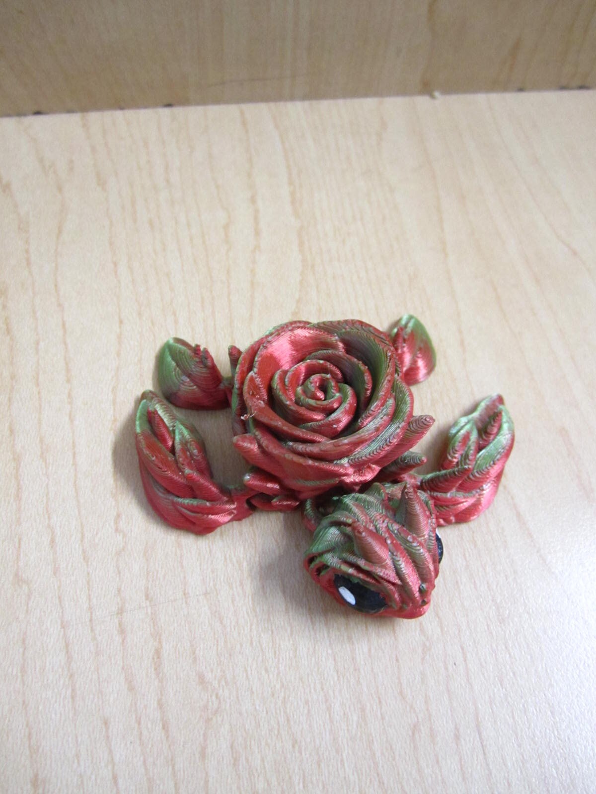 Red/green Rose Turtle , 3d Printed, 3d Printed Turtle - Etsy