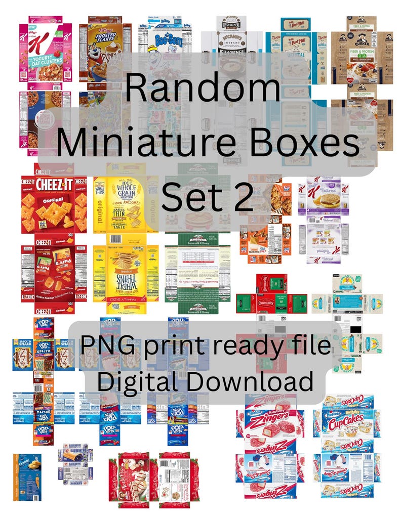 2024 21 Random Boxes Set 2,miniatures, Digital File, Digital Download ...