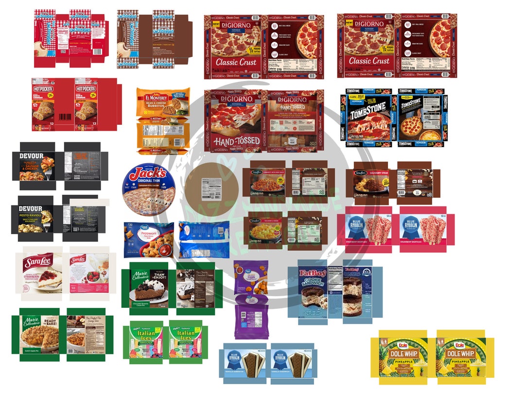 2024 24 Mini Frozen Foods Set 2,miniatures, Digital File, Digital ...