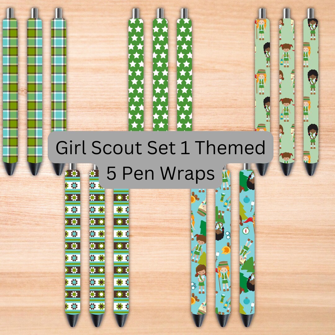 Girl Scouts Themed Pen Wraps Set 1, Epoxy Pen Wraps, Digital File ...