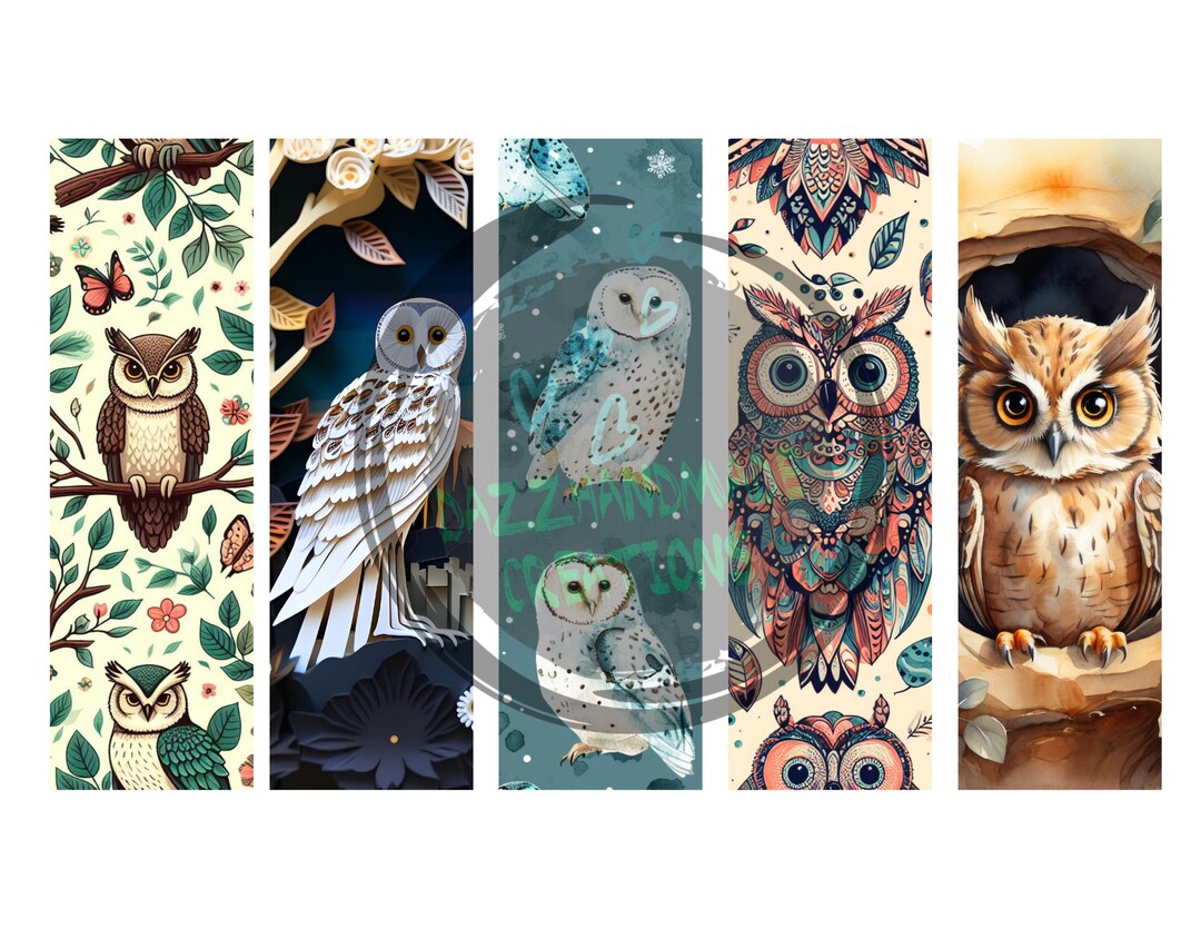 Owl Pen Wraps Set 1, Epoxy Pen Wraps, Digital File, Digital Download ...