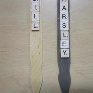 Scrabble Tile Garden 9 Inch Plant Sticks, Vegetable and Herb Marker ...