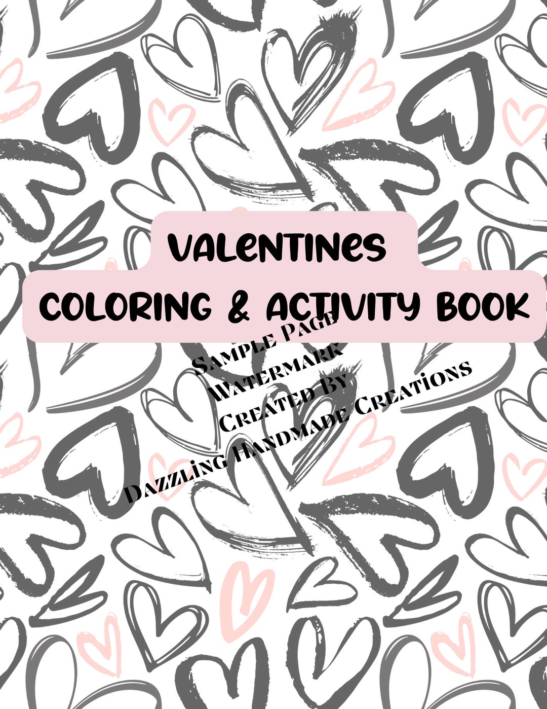 Valentines Activity and Coloring Book Series 2 24 Pages Instant ...