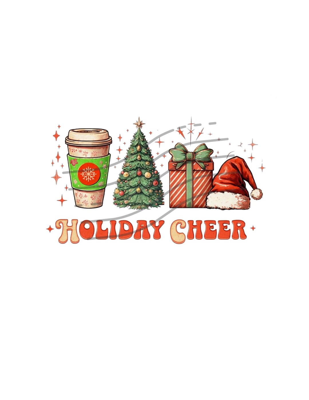 Holiday Cheer Christmas Graphic, Digital File, Digital Download - Etsy