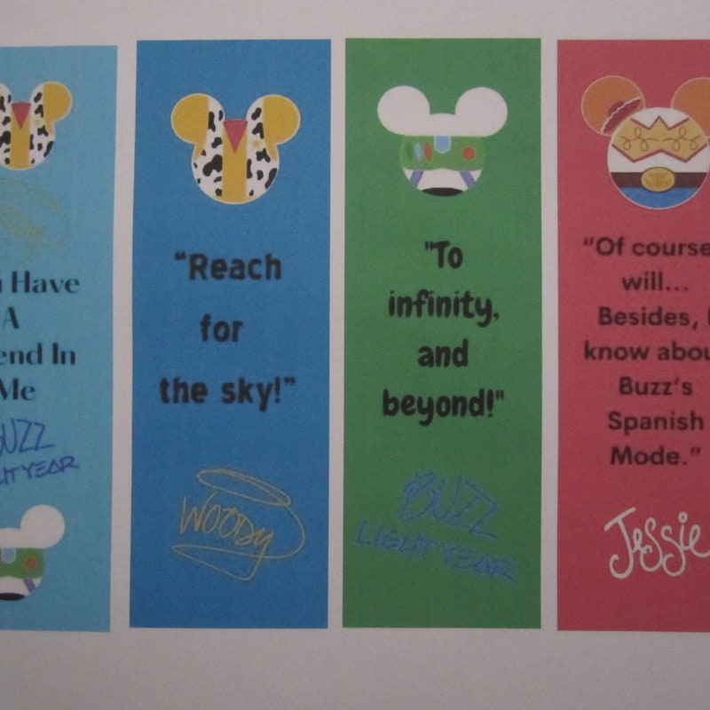 Toy Story Bookmarks - Etsy