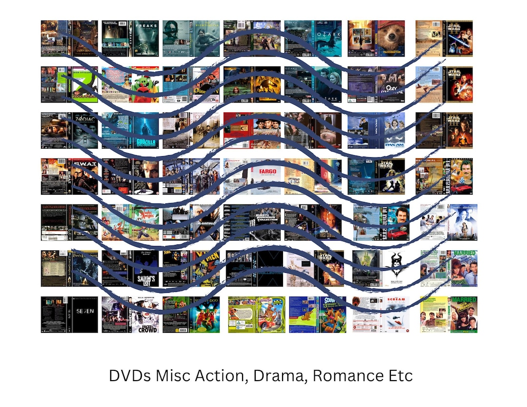 Set 2 100+ Mini Dvd Covers .75 Inch Miniatures, Digital File, Digital ...