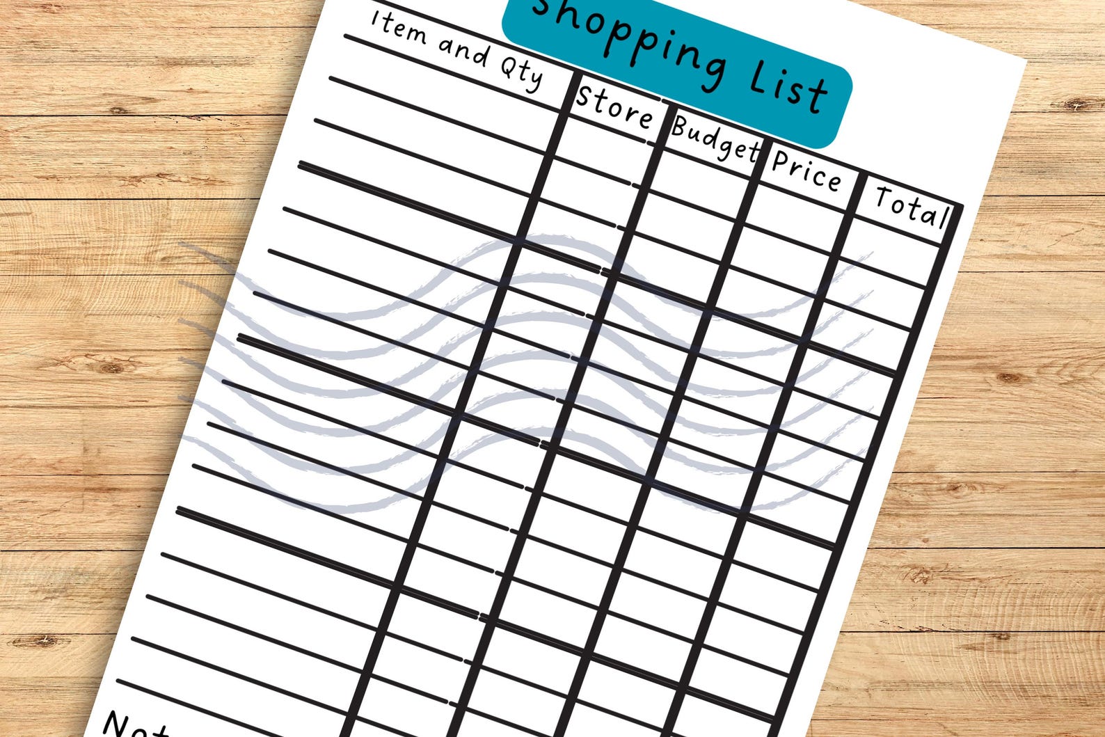 Printable Shopping List Log Planner, Journal, Shopping Tracker, Grocery ...