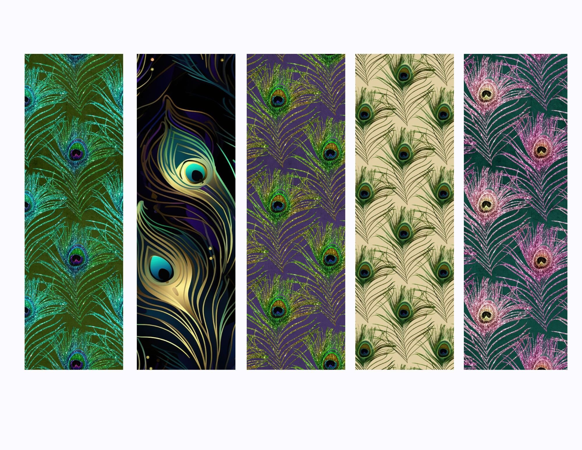 Peacock Pen Wraps Set 3, Epoxy Pen Wraps, Digital File, Digital ...