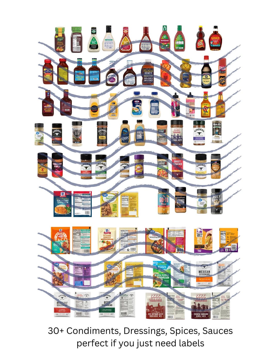 2025 30+ Mini Random Miniatures Labels Set 5, Miniatures, Digital File ...