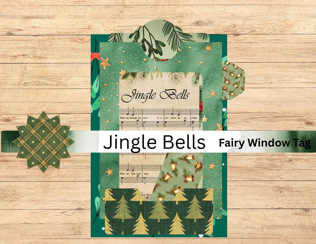 Jingle Bells Fairy Tag, Digital File, Digital Download, Printable - Etsy
