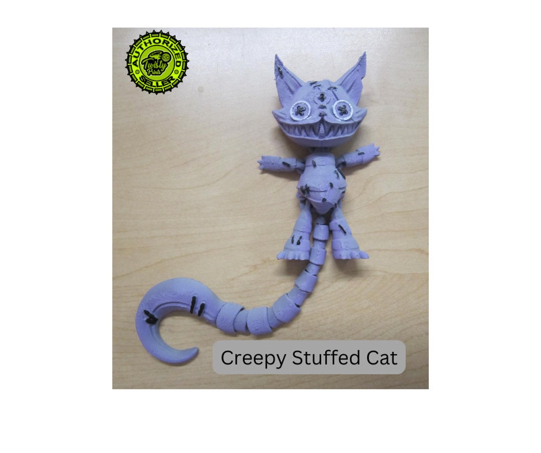 Creepy Cat Purple/black, 3d Printed, Handmade, New - Etsy
