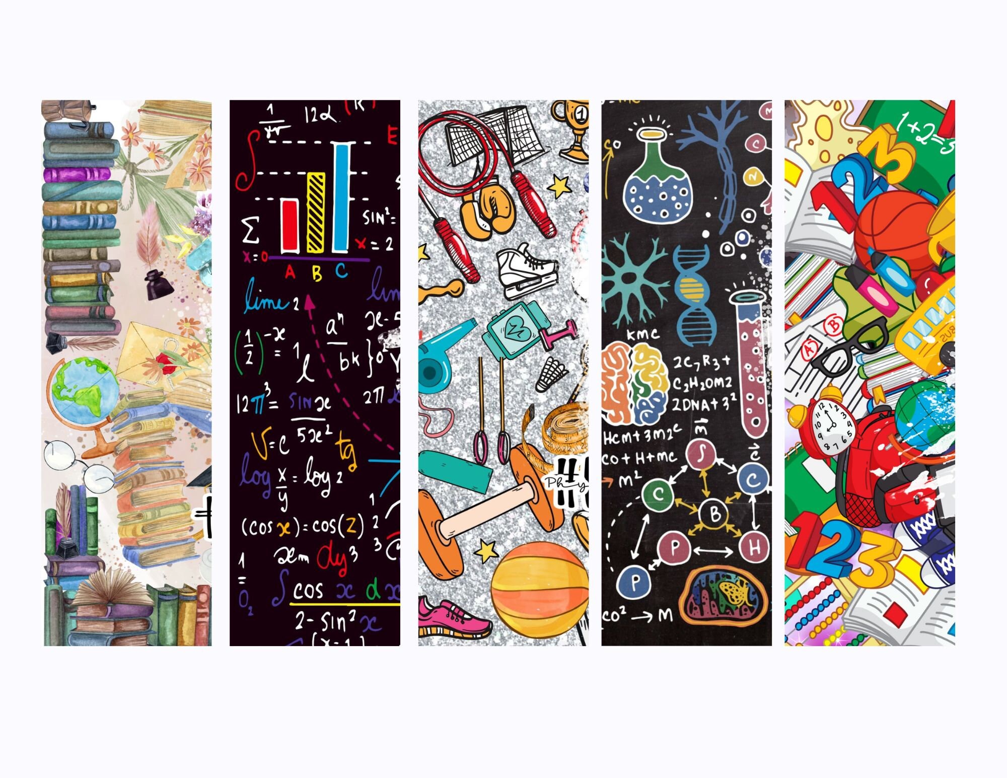 School Themed Pen Wraps Set 2, Epoxy Pen Wraps, Digital File, Digital ...