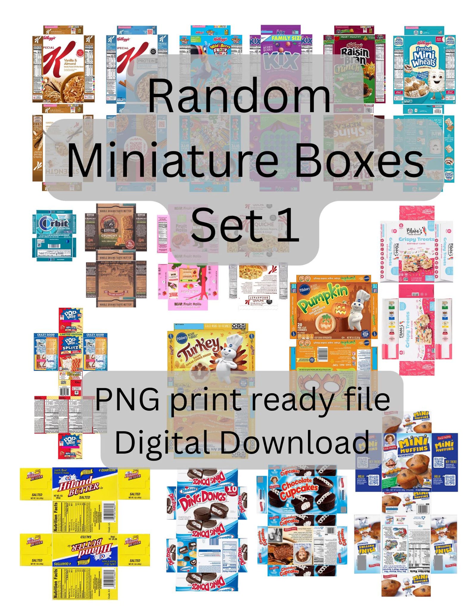 2025 18 Random Boxes Set 1,miniatures, Digital File, Digital Download ...