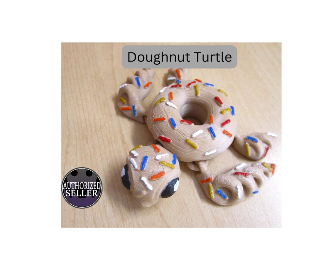 Doughnut Turtle With Blue, White, Red,orange, Yellow Hand Painted ...