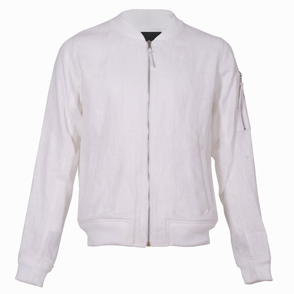 Linen Mens Bomber - Etsy