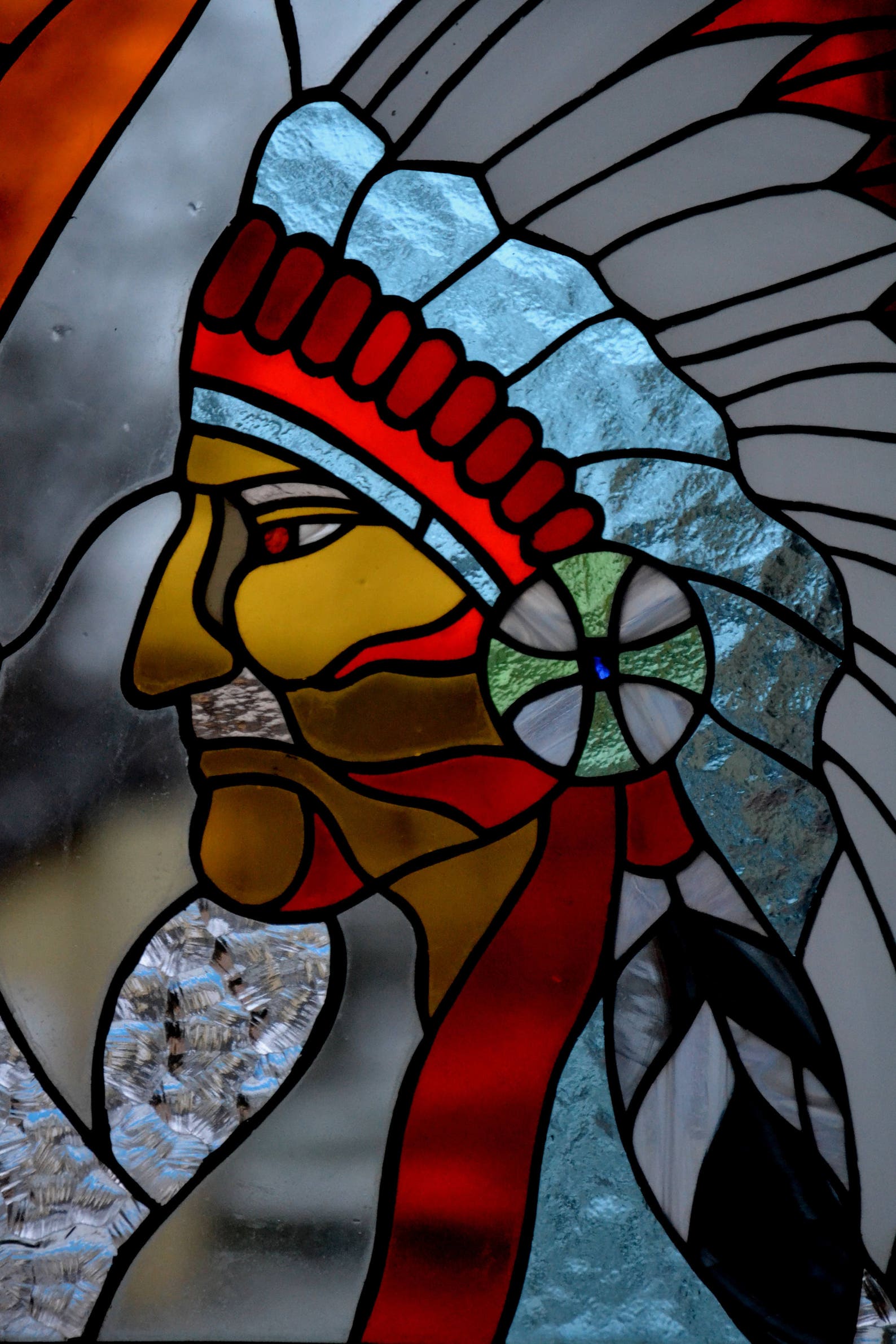 Indian Stained Glass Panel Tiffany Method Suncatcher Window - Etsy