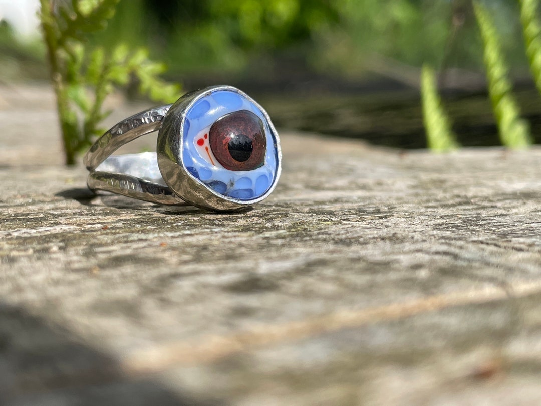 Totally Weird, Warty Alien Glass Eyeball Ring - Etsy