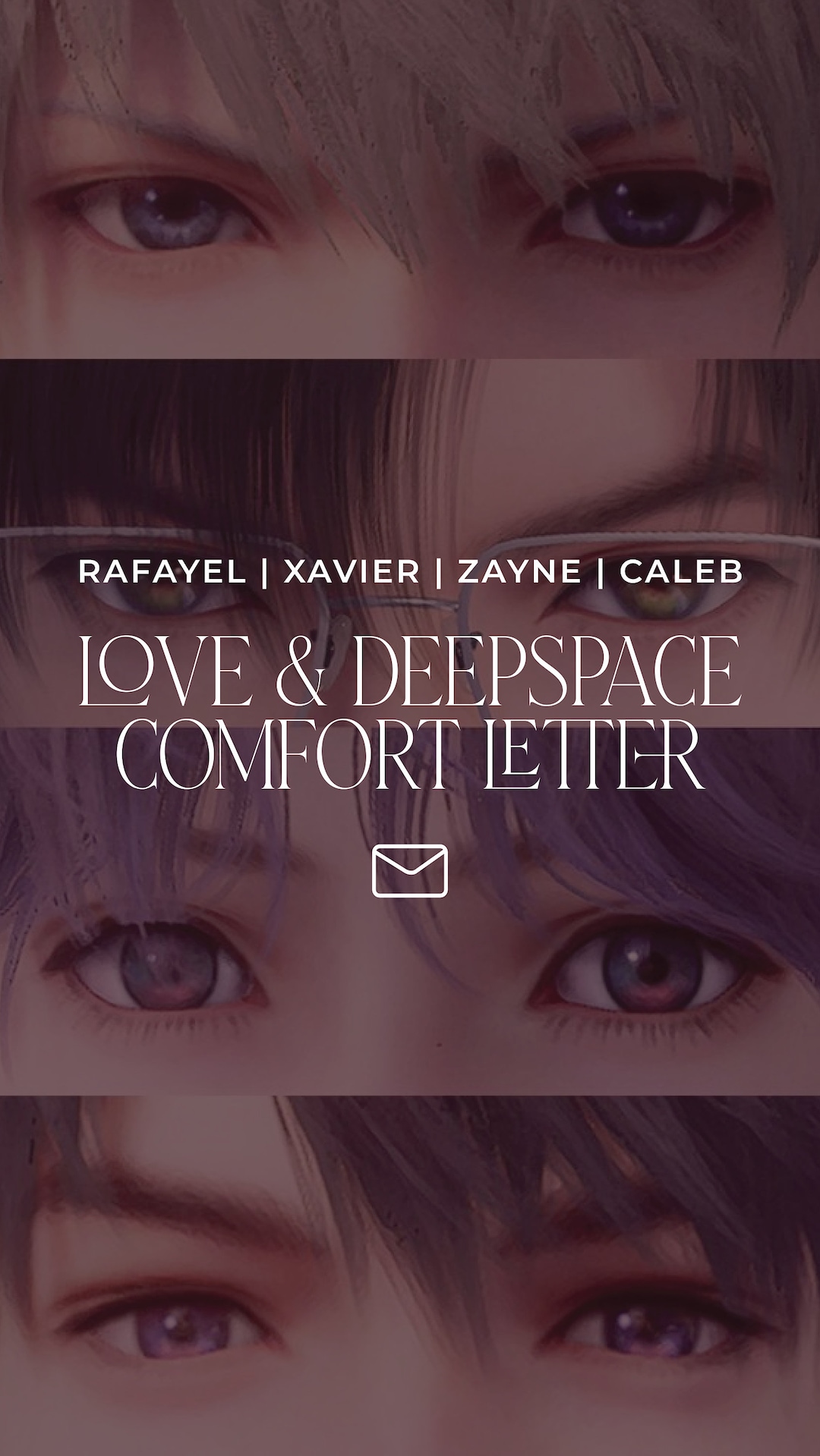 From Caleb Sylus Rafayel Xavier Zayne Custom Comfort Letter physical ...
