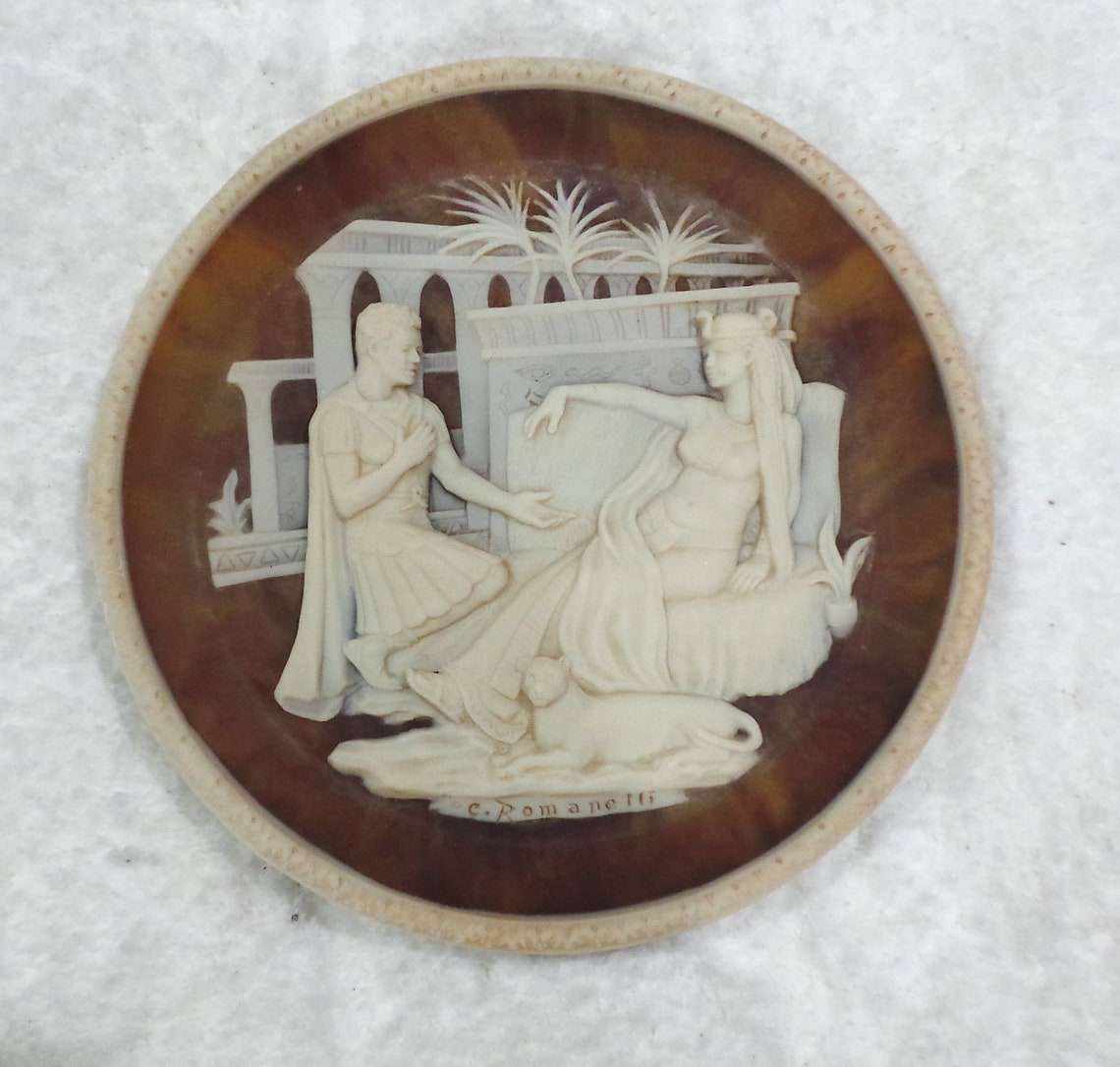 10" Incolay RARE Wall Plate From Coralay Classics Los Angeles - Etsy