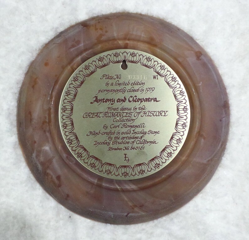 10" Incolay RARE Wall Plate From Coralay Classics Los Angeles - Etsy