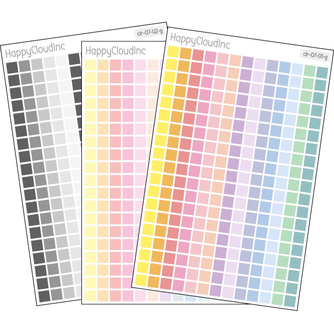 TRANSPARENT Mini SQUARE Stickers - Planner Stickers - Etsy