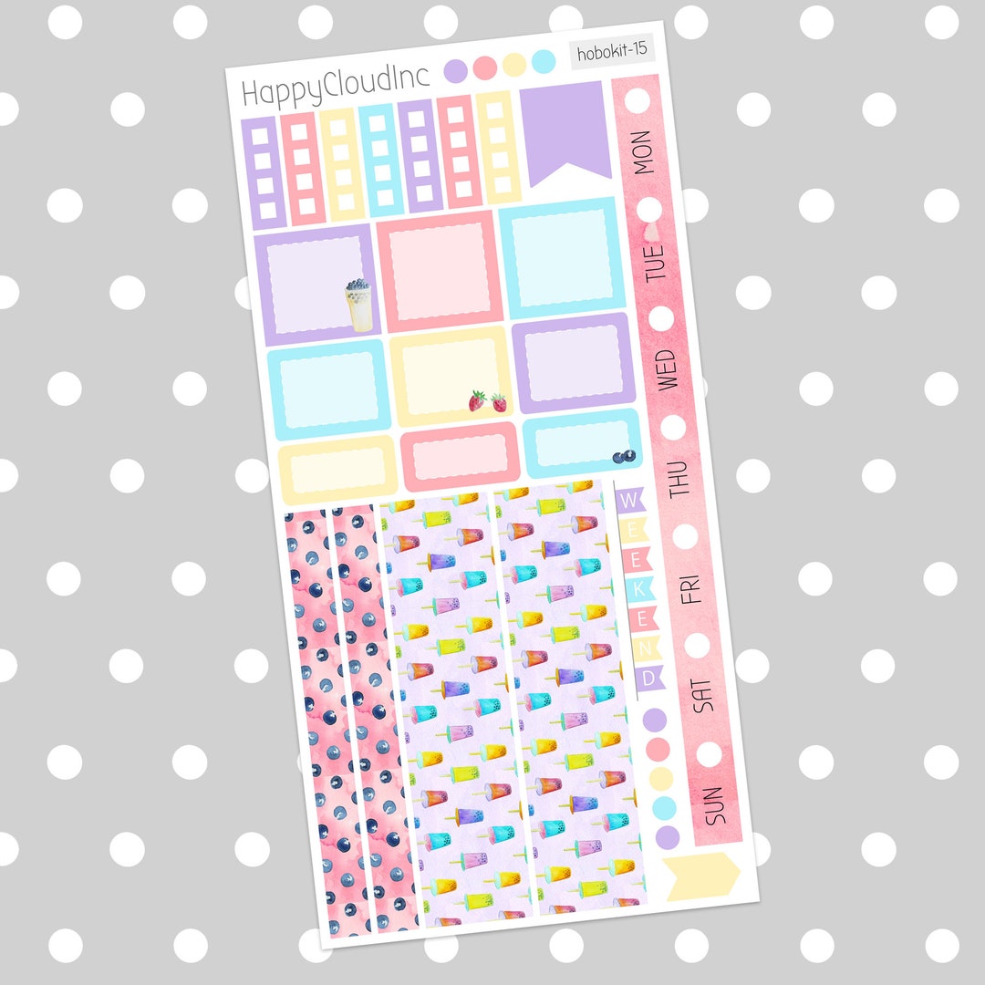 Bubble Tea / Boba Hobonichi Weeks Sticker Kit - Etsy