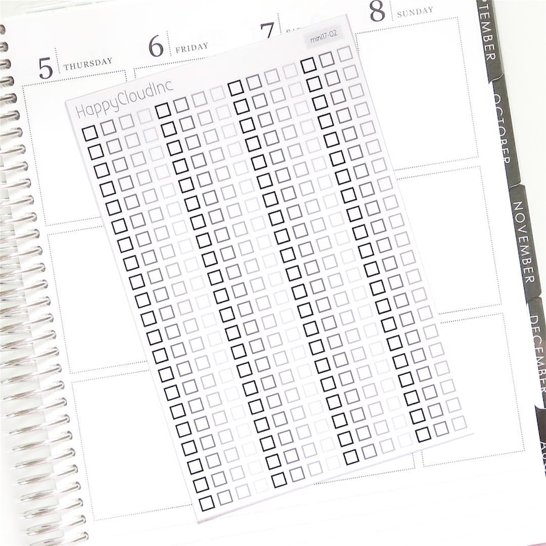 Mini Square Checkbox Planner Stickers Checklist Stickers - Etsy