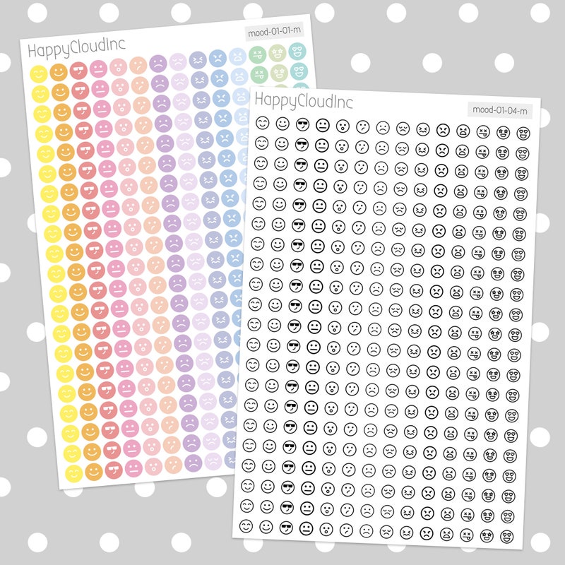 Bujo Emotion Stickers - Etsy UK