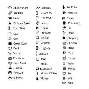 Tiny Icon Planner Stickers - Etsy
