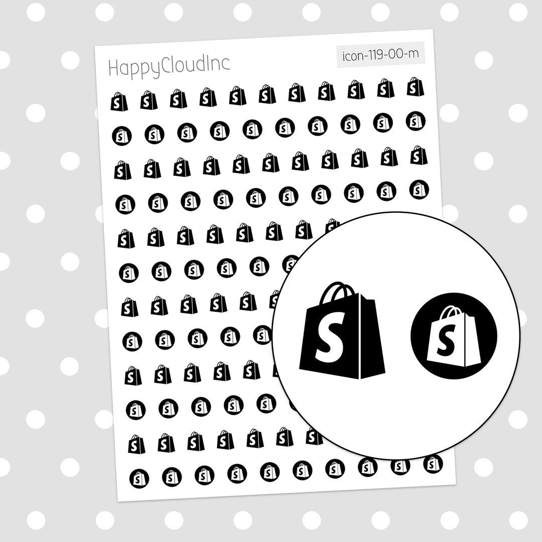 Shopify Tiny Mini Icon Planner Stickers - Etsy