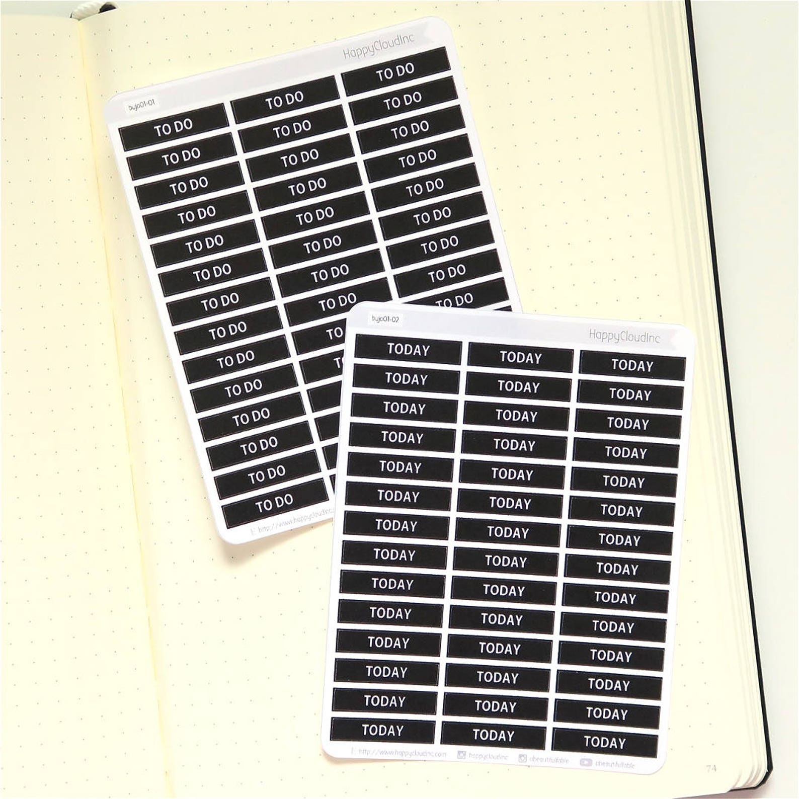 Bullet Journal Label / Header Planner Stickers | Etsy