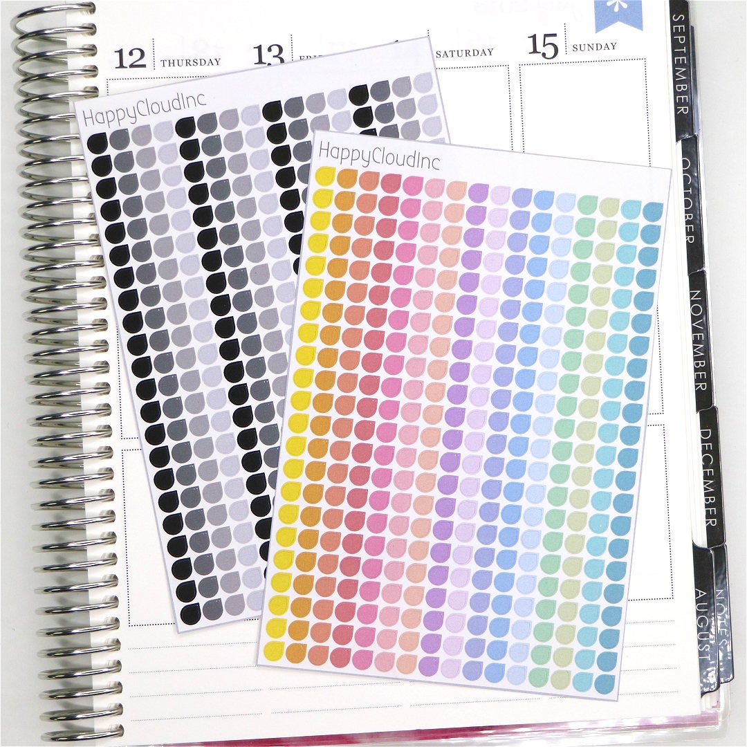 Mini Teardrop Stickers - Planner Stickers - Etsy