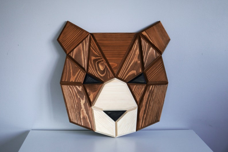 Wooden bear wall decor | Etsy