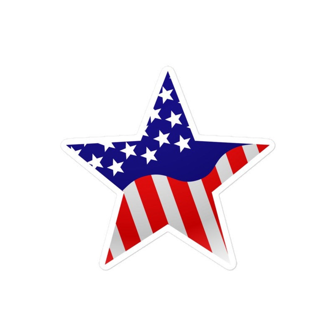 Sticker - American Flag Star - Etsy