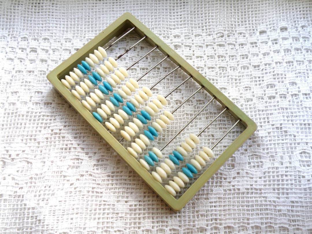 Vintage Abacus, Small School Plastic Abacus, School Blue & White ...