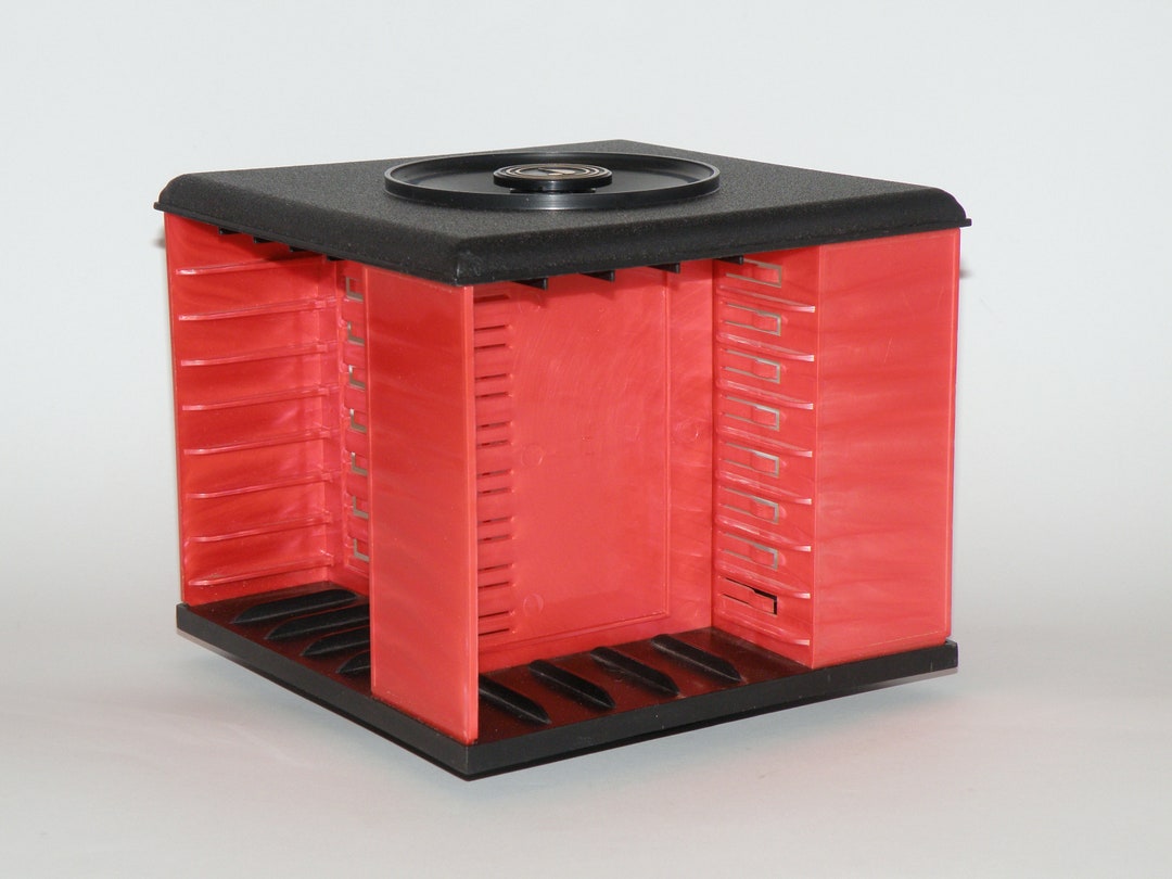 Vintage Red Audio Cassette Holder, Soviet Black Celluloid Cassette ...