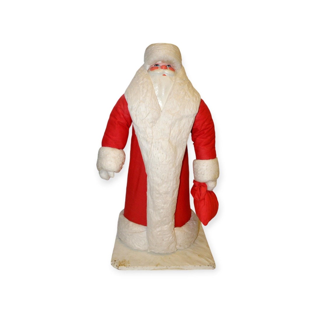 1973 Soviet Ded Moroz 50 Cm, USSR Big Father Frost Santa Claus Figurine ...