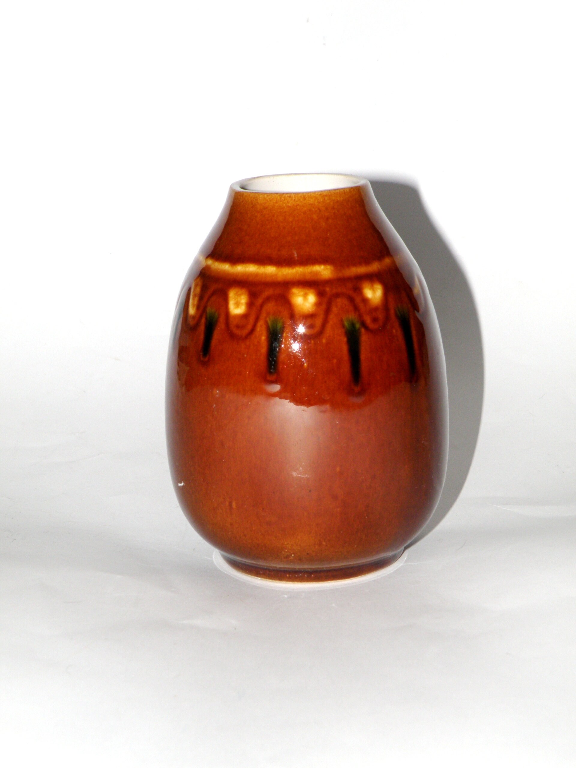 Brown Ceramic Vase Vintage Pottery Mid-century home decor | Etsy