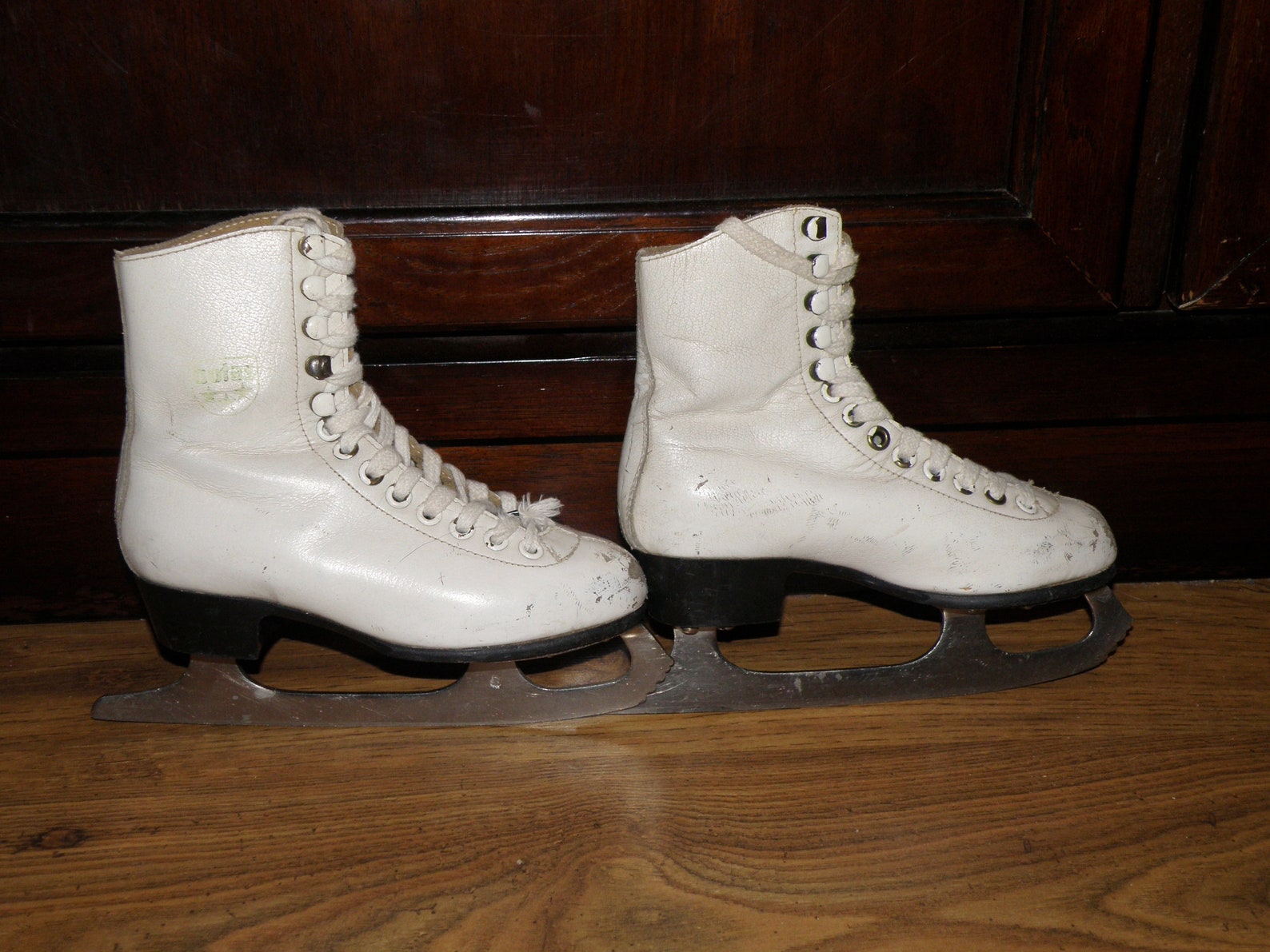 1980-s White Skates Figure Leather the Botas Ice Skating - Etsy