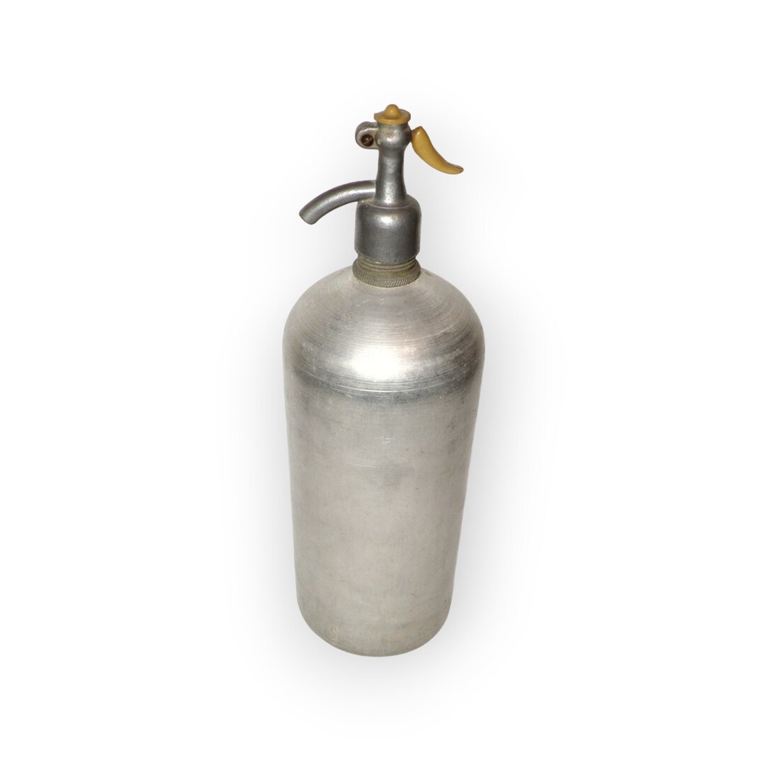 Aluminium Soda Siphon for Carbonated Water, Vintage Siphon Metal ...