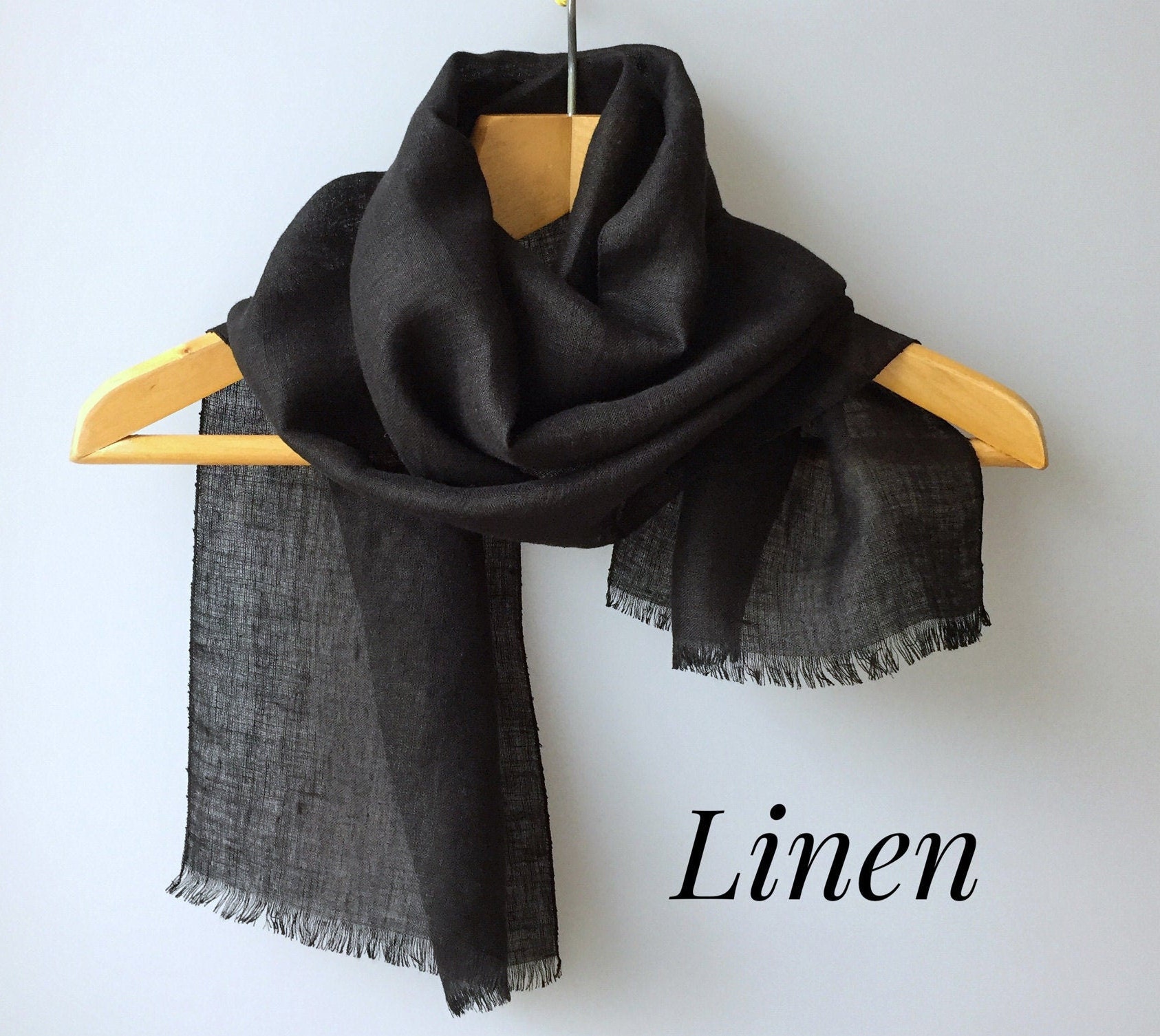 Small Lightweight Linen Scarf Natural Scarves - Etsy