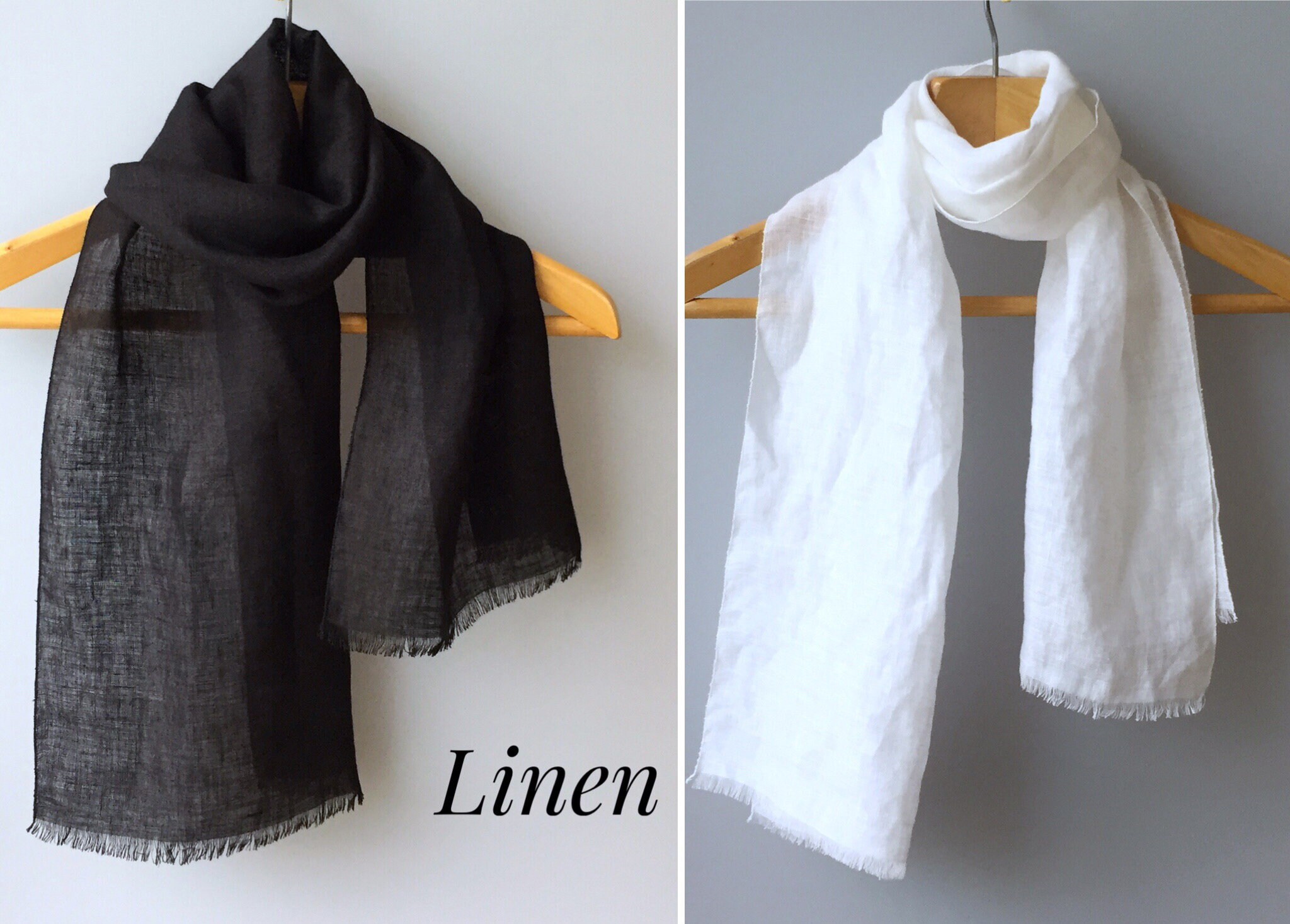 Soft Linen Scarf Natural Linen Scarf Lightweight Small Linen - Etsy